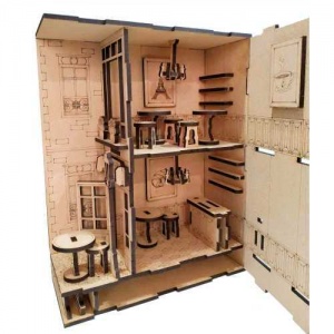 French Cafe MDF Book Nook Kit